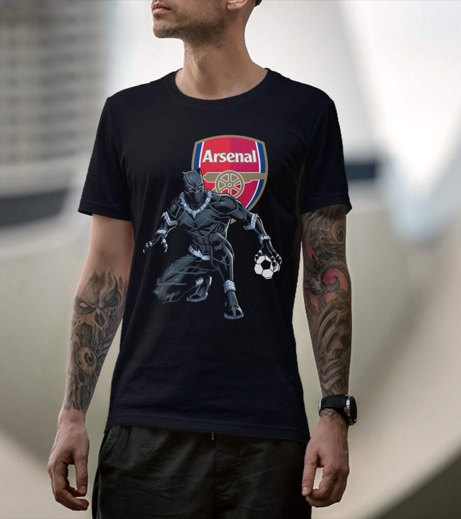 Arsenal Black Panther Football T-Shirt