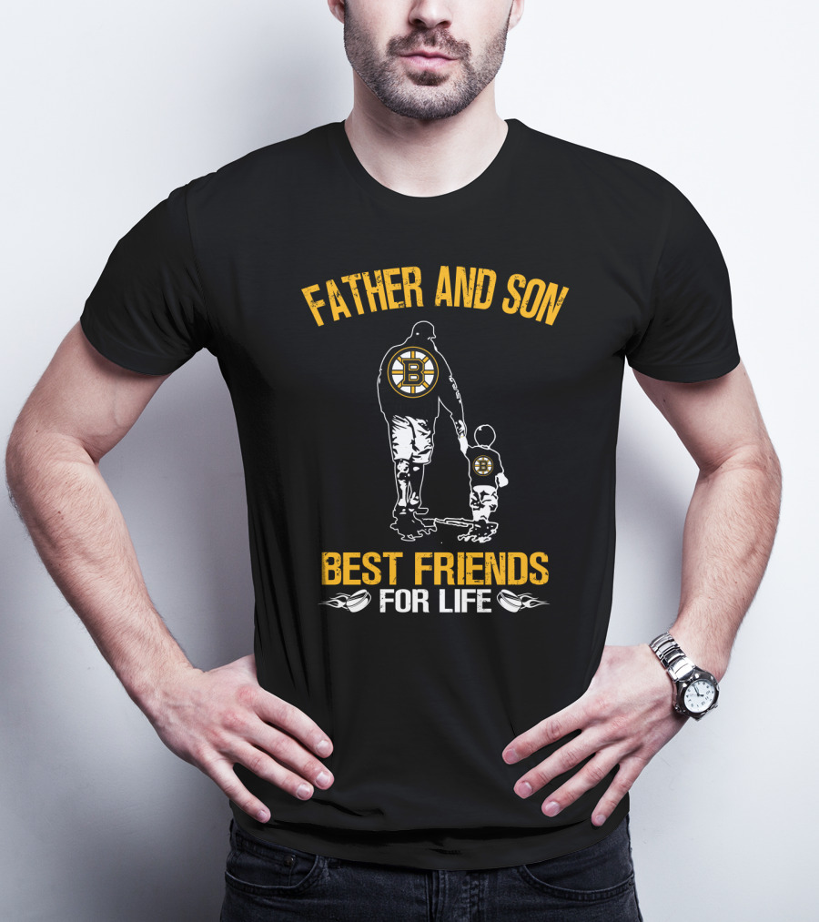 Father And Son Best Friends For Life Boston Bruins T-Shirt