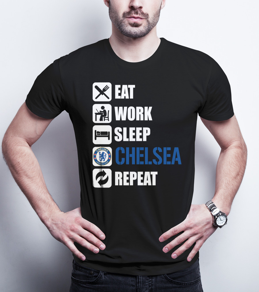 Eat Work Sleep Chelsea Repeat T-Shirt