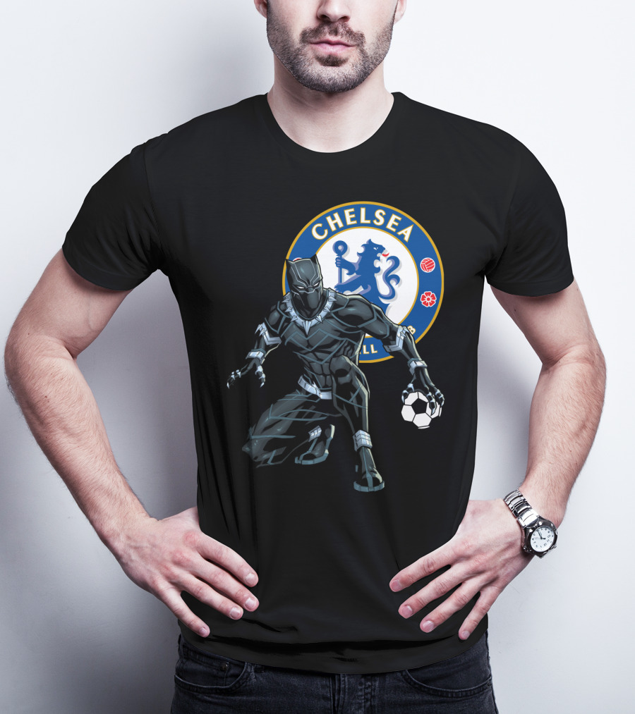 Chelsea Football Club Black Panther Soccer Crossover T-Shirt